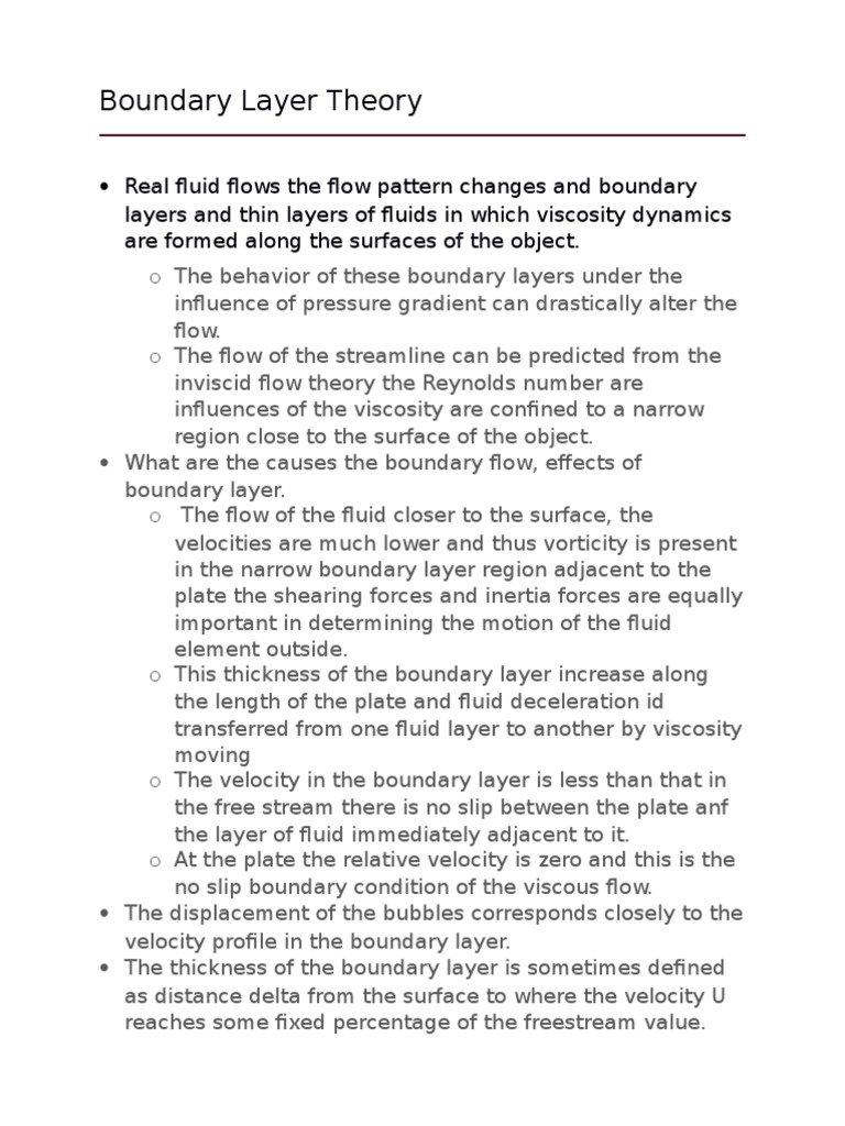 Boundary Layer Theory Pdf Boundary Layer Fluid Dynamics 