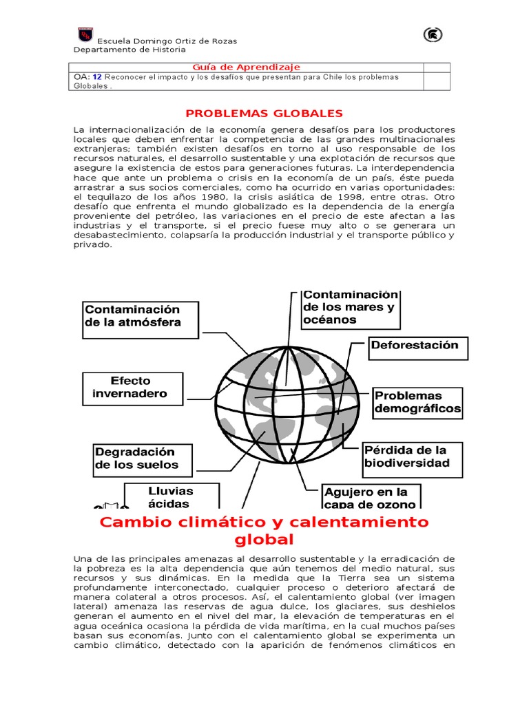 Guía de Aprendizaje | PDF | Calentamiento global | Cambio climático