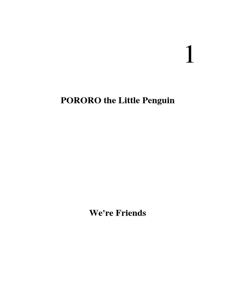 Pororo Season 1 Episode 1 | PDF | Language Arts & Discipline | Foreign ...