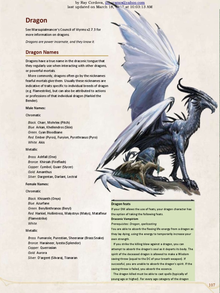 Excerpt - 5e Dragon Race | PDF | D20 System | Fantasy Role Playing Games