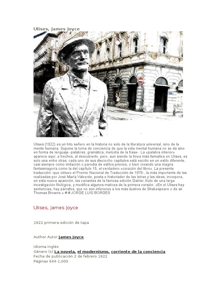 Ulises | PDF | Ulises (novela) | James Joyce