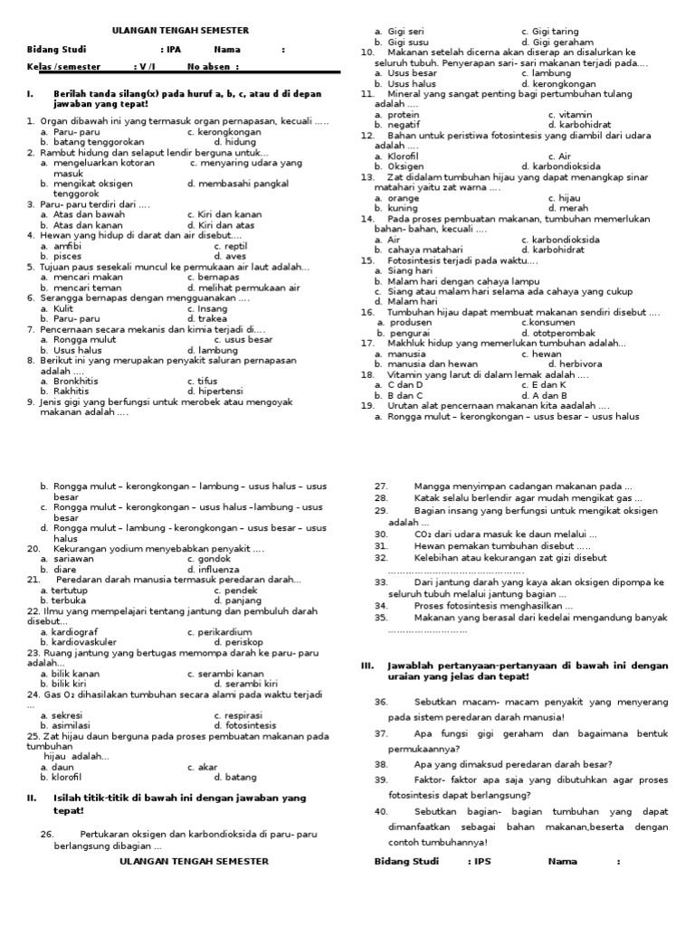 Soal Uts Bu Layla | PDF