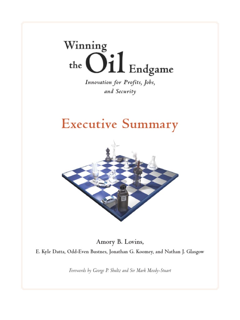 Winning The Oil Endgame (Summary) | PDF | Petroleum | The United States