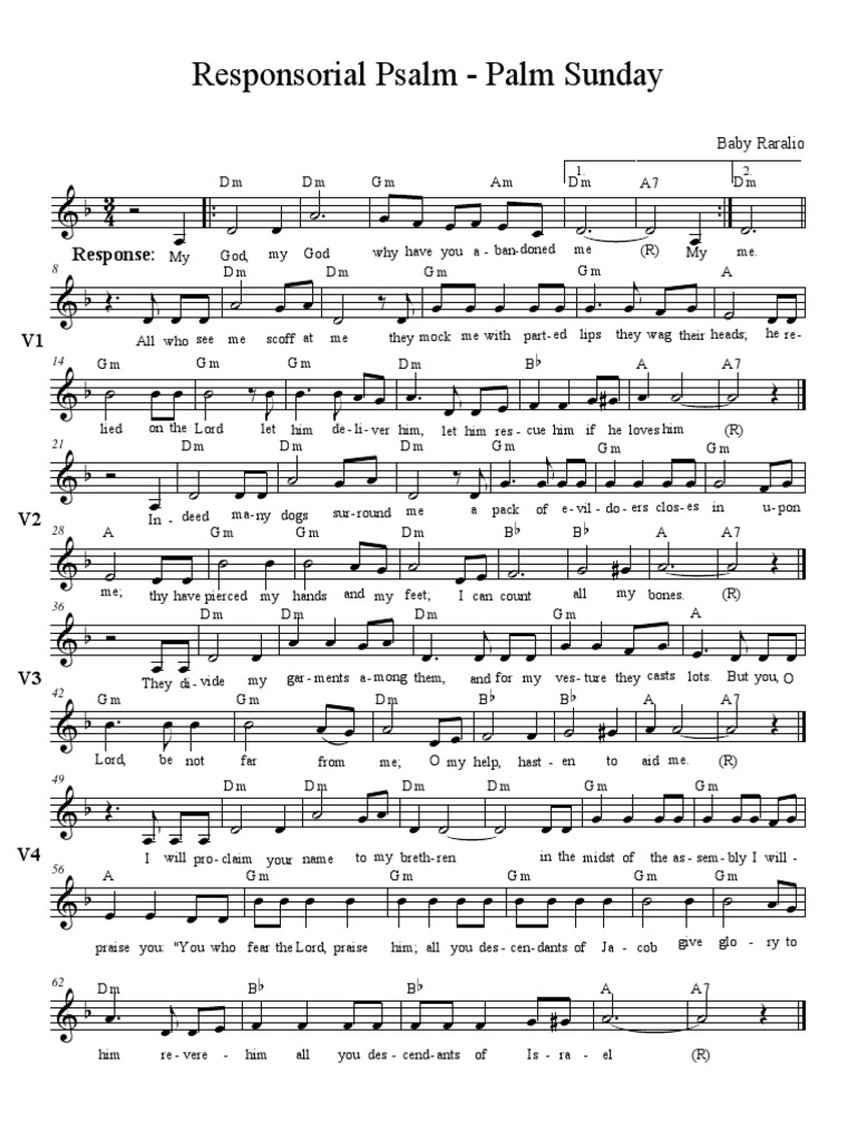 Responsorial Psalm - Palm Sunday (2016) | Christian Worship And Liturgy ...