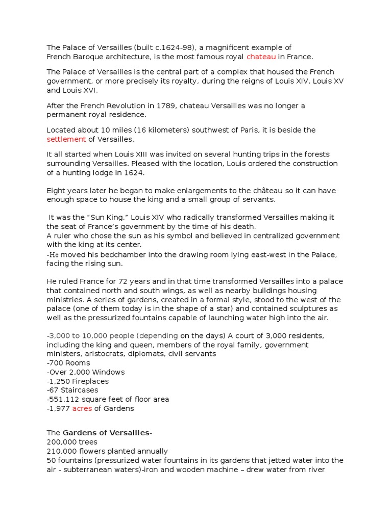 The Palace of Versailles | PDF | Palace Of Versailles | Paintings