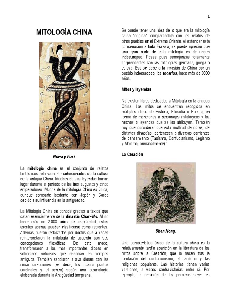 Mitología China | Mitología | Creencia religiosa y doctrina