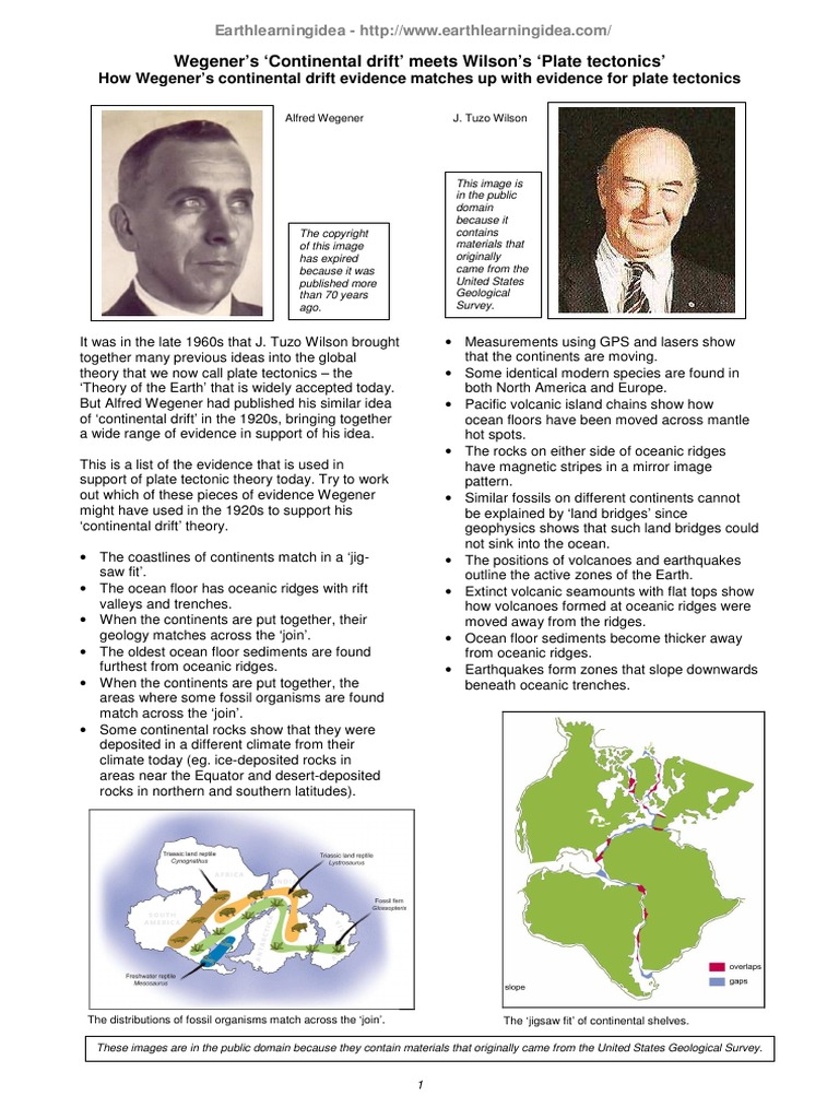 91 - Wegener Vs Tuzo Wilson | PDF | Plate Tectonics | Seabed