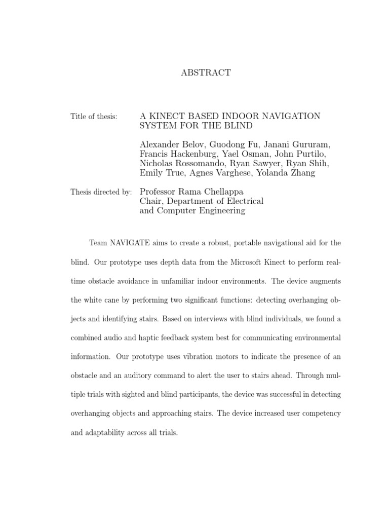 Navigate Final Thesis | PDF | Visual Impairment | Computing And ...