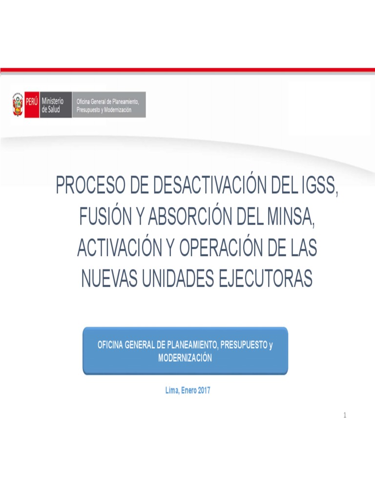 Desactivación IGSS y Nuevas Unidades | PDF