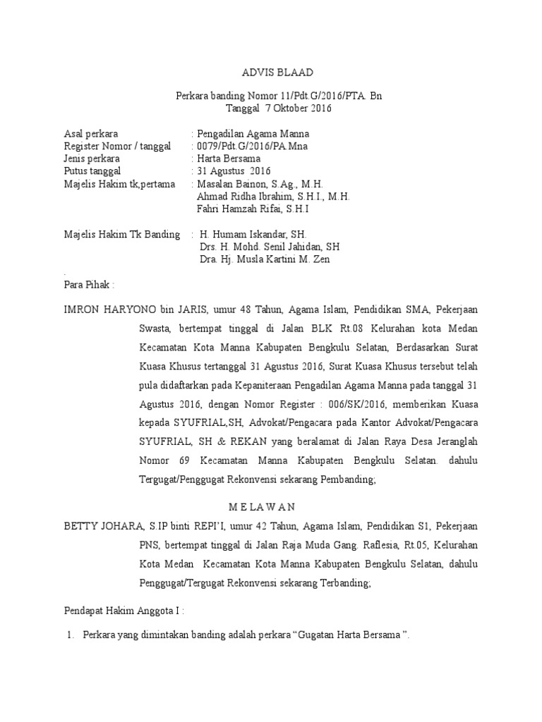 Advis Blaad No. 11-2016 | PDF