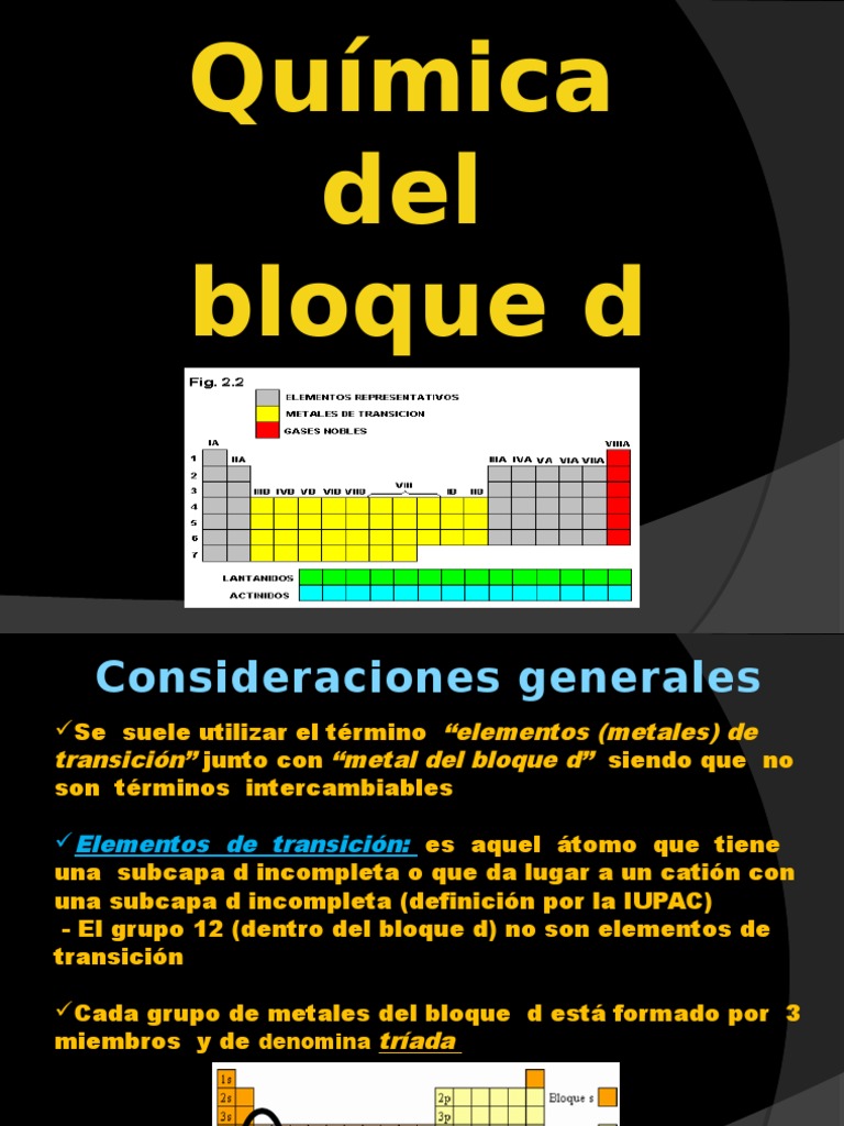Elementos Del Bloque D | PDF | Rieles | Hierro