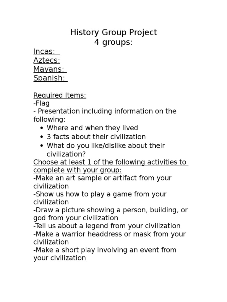 History Group Project | PDF