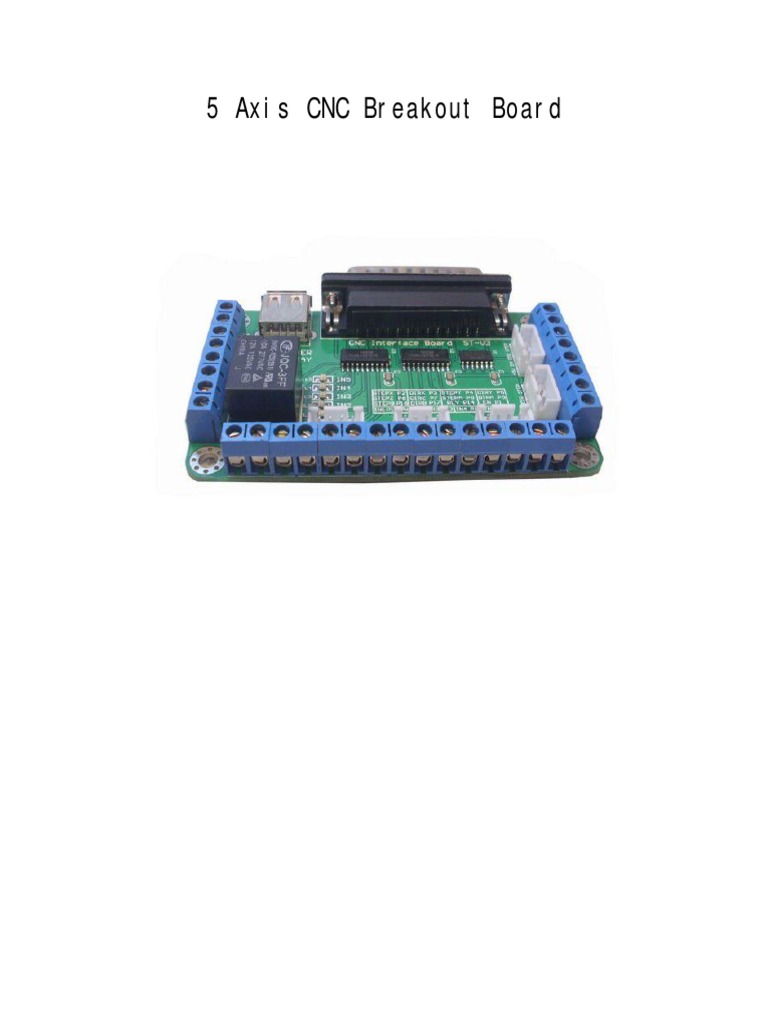5 Axis CNC Breakout Board | PDF | Device Driver | Electrical Connector