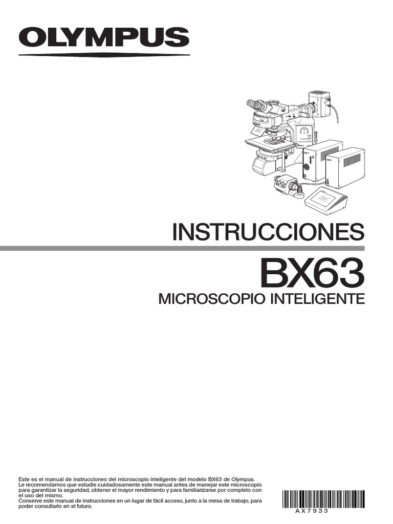 Manual del Microscopio BX63 | PDF | Diodo emisor de luz | Bombilla incandescente