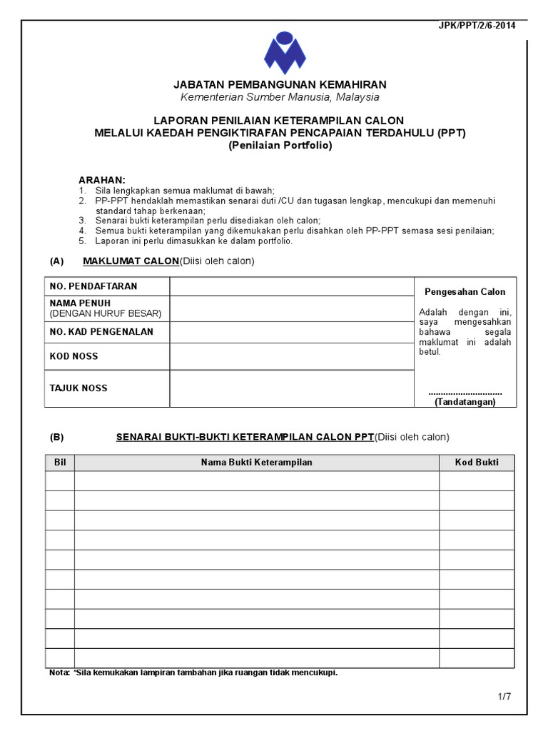 Laporan Penilaian Keterampilan | PDF