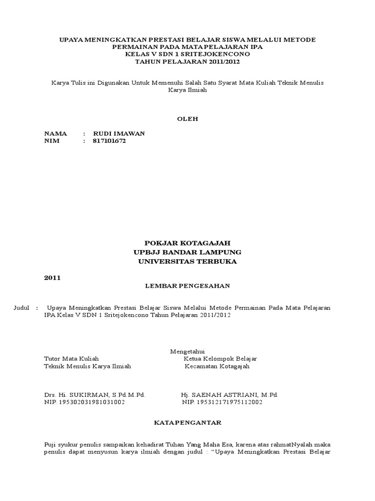Karya Tulis Ilmiah Ipa | PDF