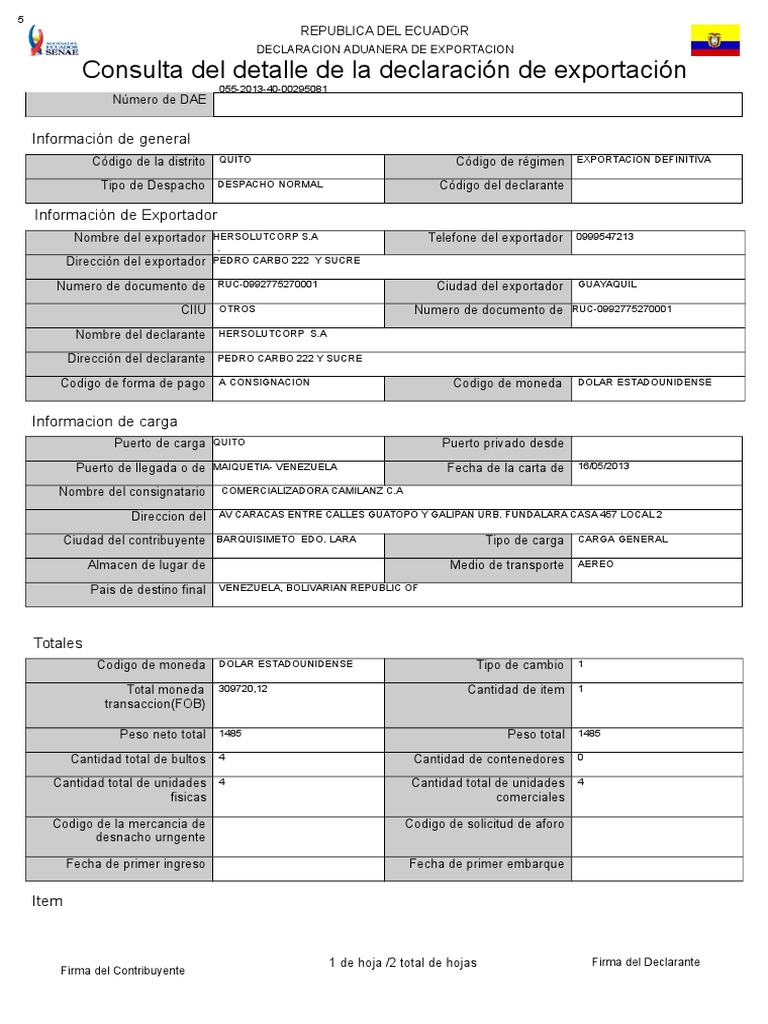Formato Dae (1) 379 Precio Correcto | PDF | Notas (finanzas) | Dinero