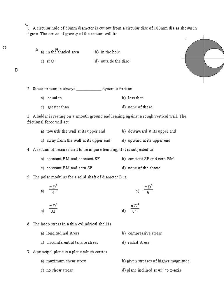 Engineering Concepts and Problem Set | PDF | Stress (Mechanics) | Beam ...