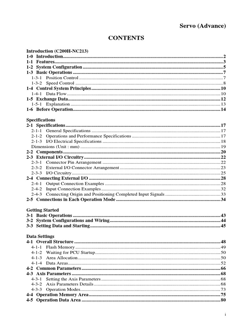 Servo Control Advance | PDF | Input/Output | Parameter (Computer Programming)