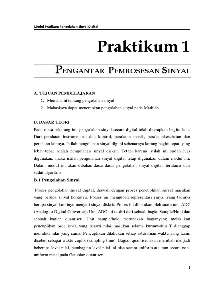 Modul Praktikum PSD | PDF