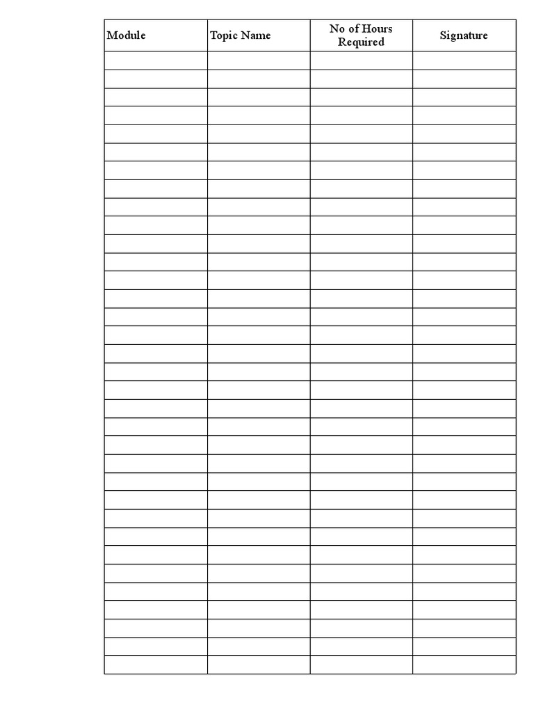 Module Preparation Sheet | PDF