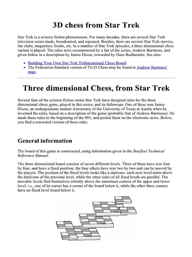 3D Chess From Star Trek - Rules | PDF