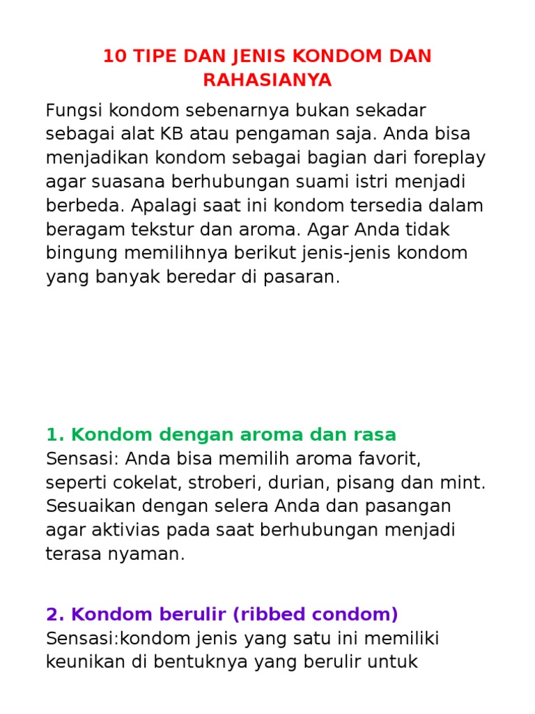 10 Tipe Kondom..... | PDF