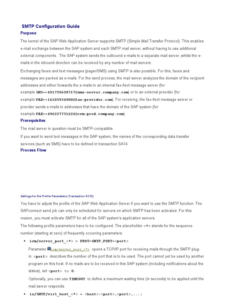 SMTP Configuration Guide | PDF | Short Message Service | Email