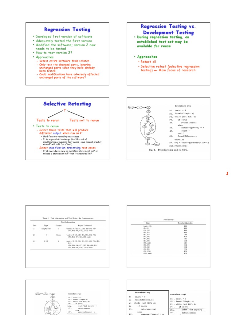Regression Testing Regression Testing vs. Development Testing ...