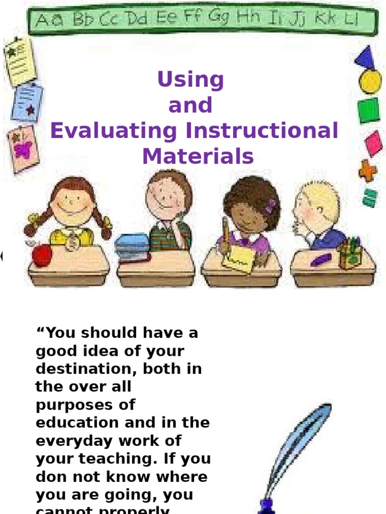 Guidelines for Selecting Instructional Materials | PDF