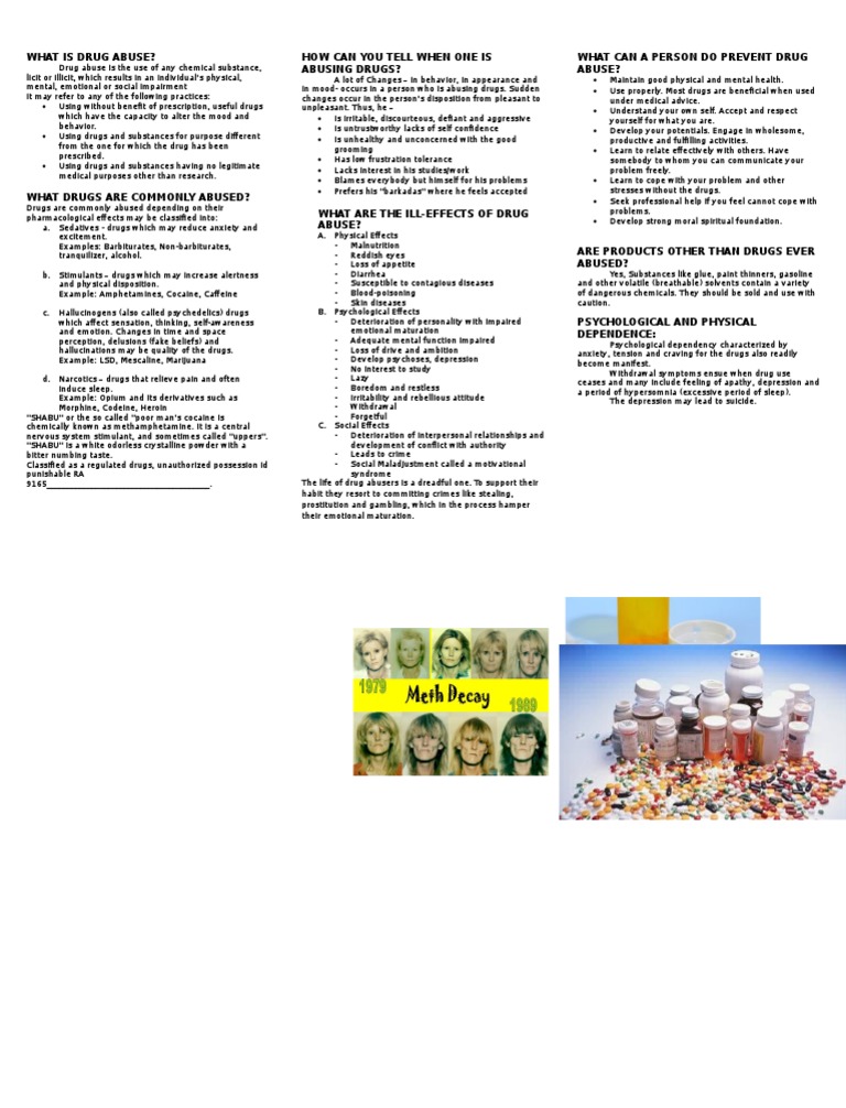 RA 9165 Leaflets | PDF | Stimulant | Substance Abuse