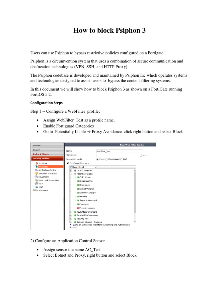 How To Block Psiphon 3 PDF | PDF