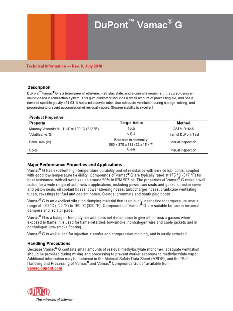 Vamac G aem | Strength Of Materials | Ultimate Tensile Strength