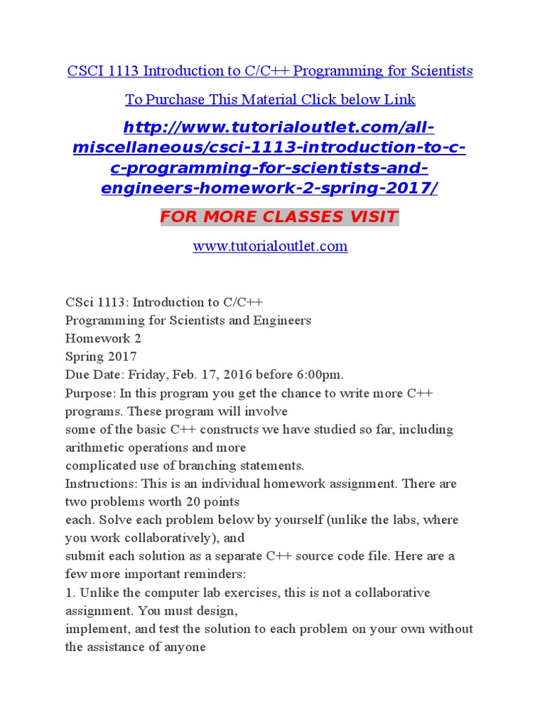 CSCI 1113 Introduction To CC++ Programming For Scientists | PDF | Longitude | Input/Output