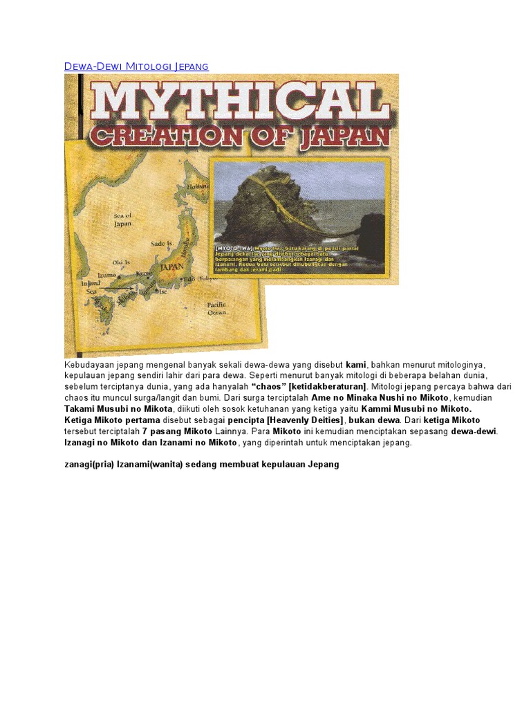 Dewa-DEwi Mitologi Jepang | PDF