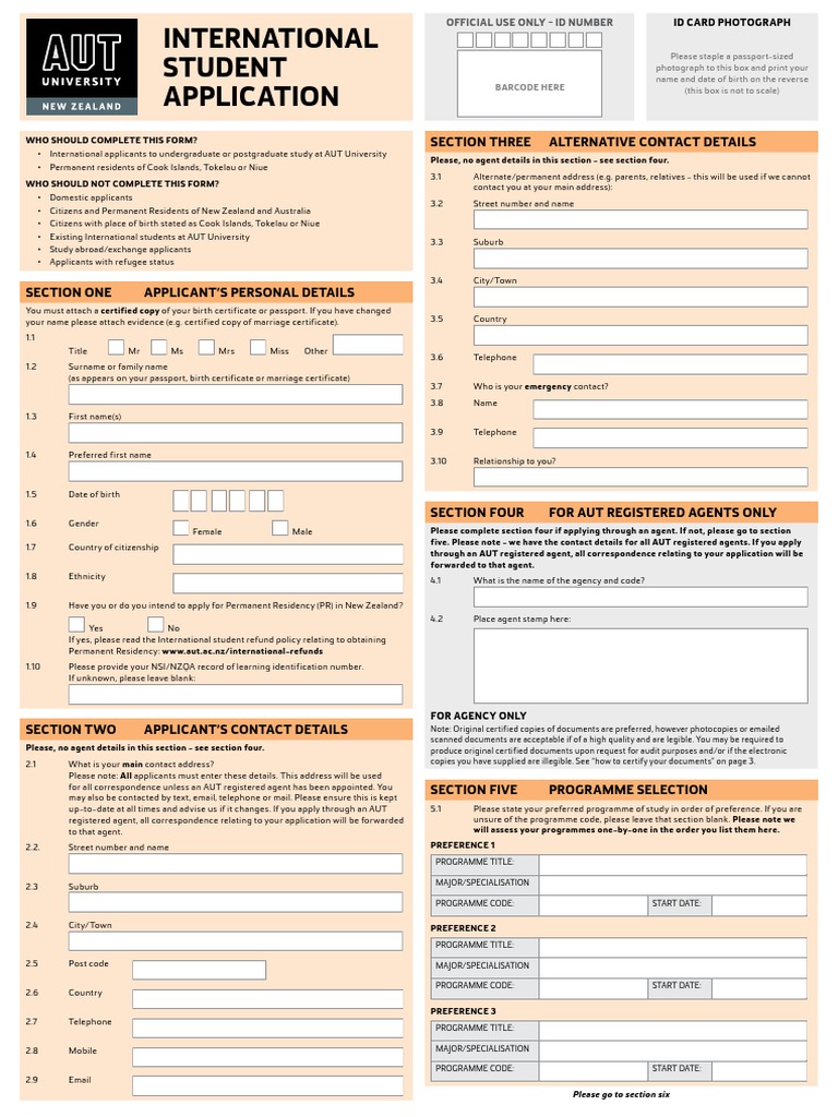 Application Form NZ | PDF | Fee | Identity Document