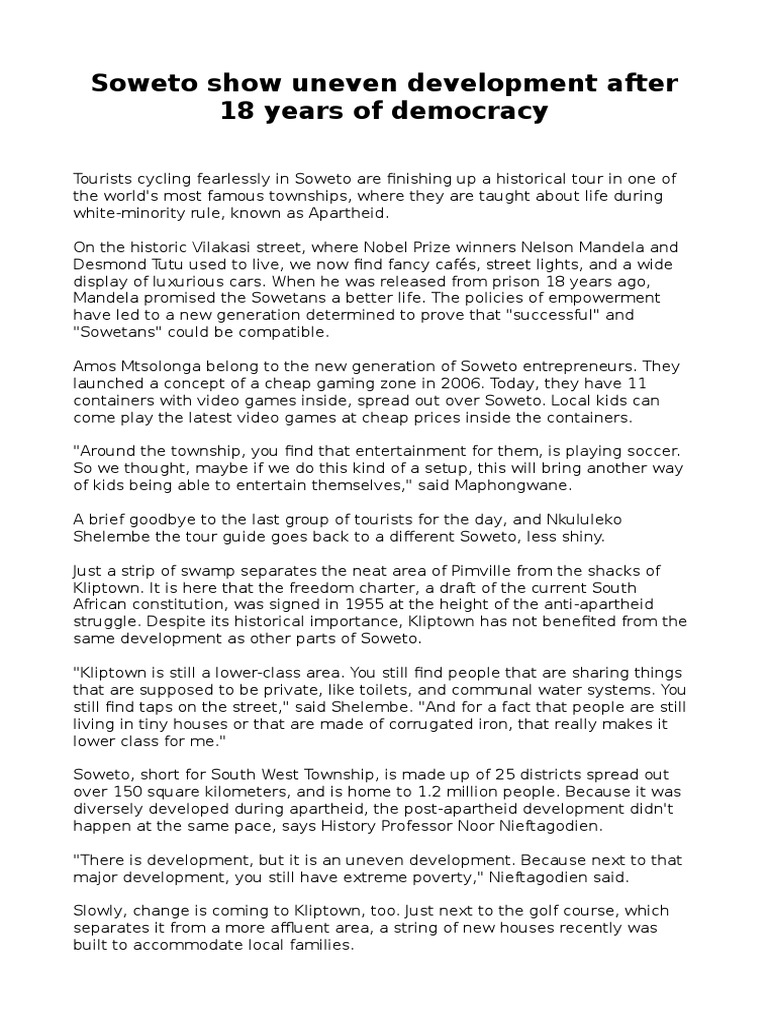 Script | PDF | Apartheid | Nelson Mandela