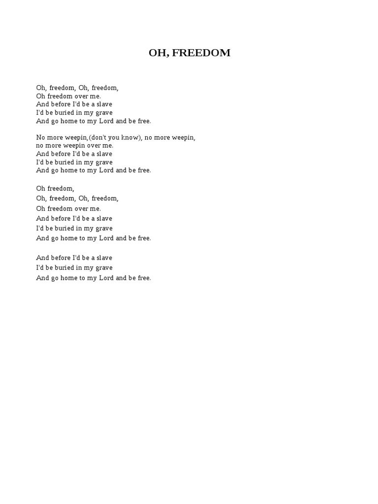 Oh Freedom | PDF