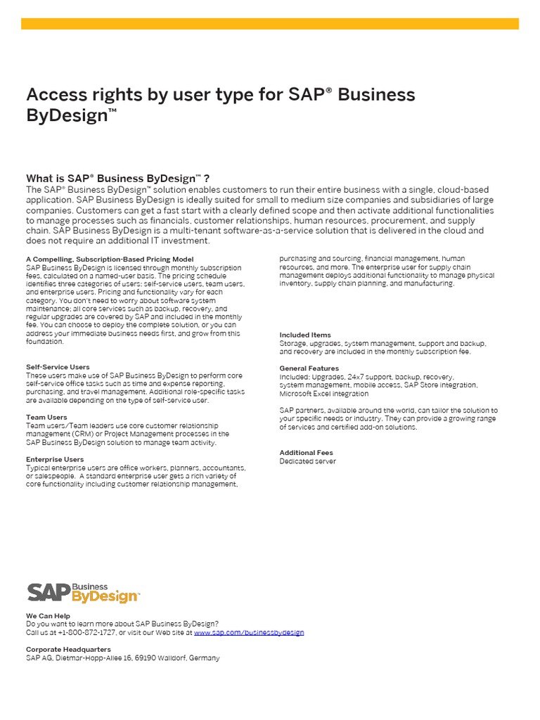 Project Scope | PDF | Sap Se | Customer Relationship Management