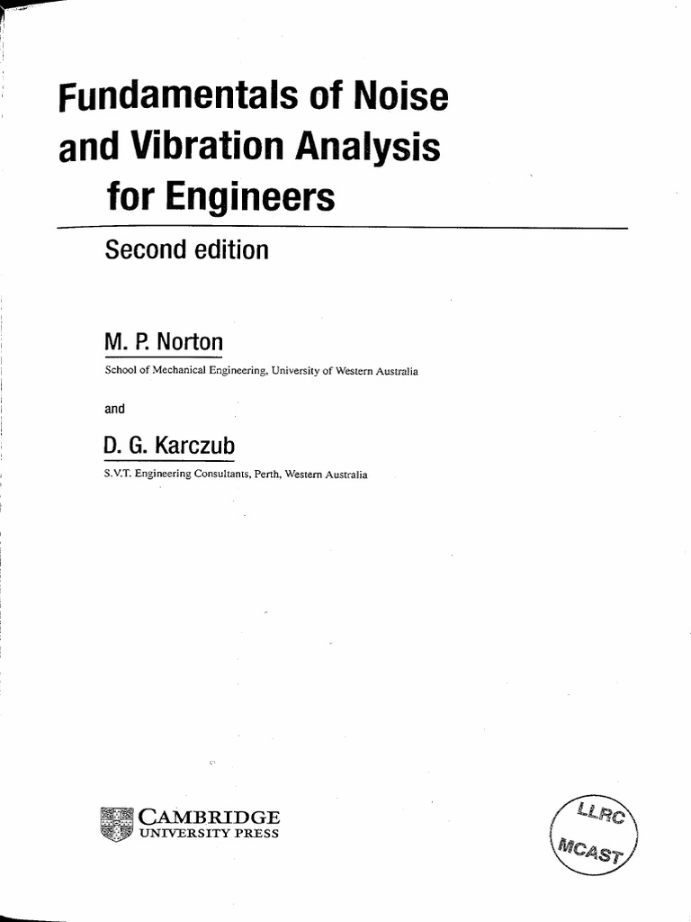 Fundamentals of Noise and Vibration Analysis For Engineers | PDF ...