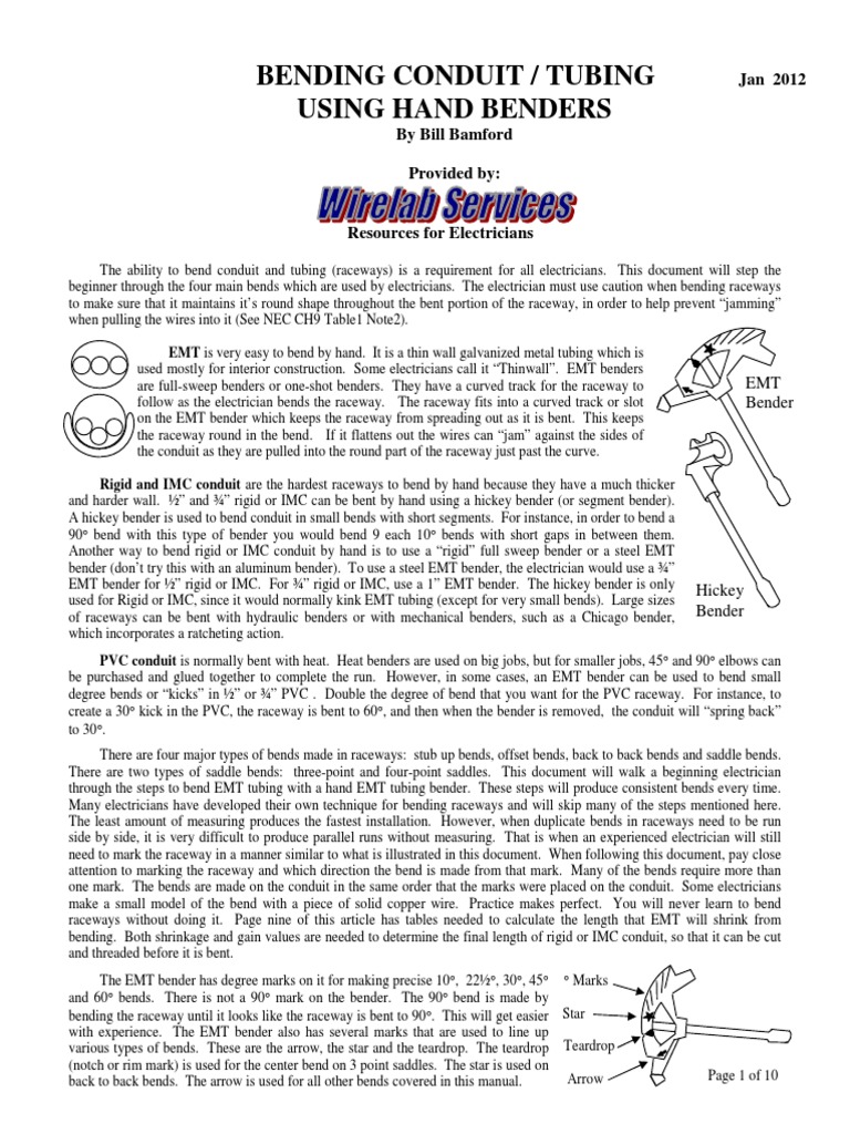 Conduit and Tubing Bending Guide | PDF | Electrical Wiring | Industries