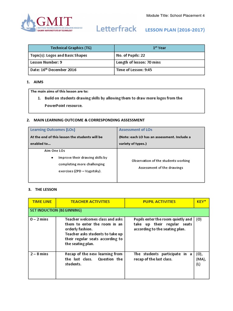 Lesson Plan 9 1st TG | PDF | Educational Assessment | Sharing