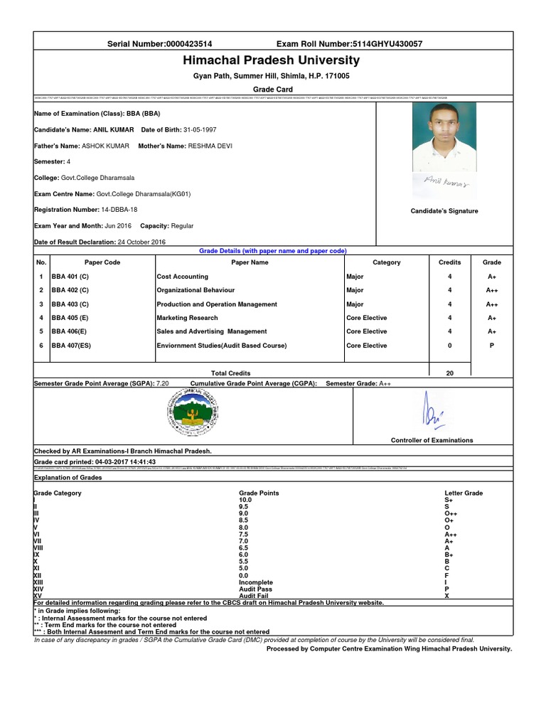 Grade Card | PDF | Grading (Education) | Educational Assessment And ...