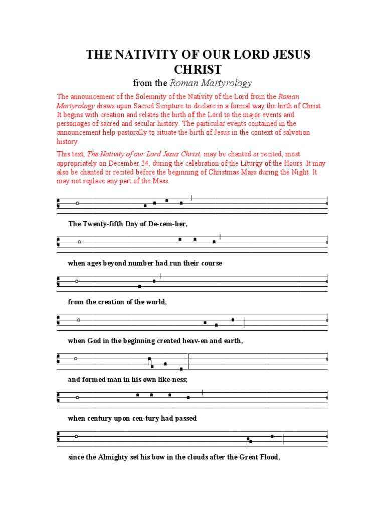 The Announcement of Christ's Birth: A Recitation of the Nativity from ...