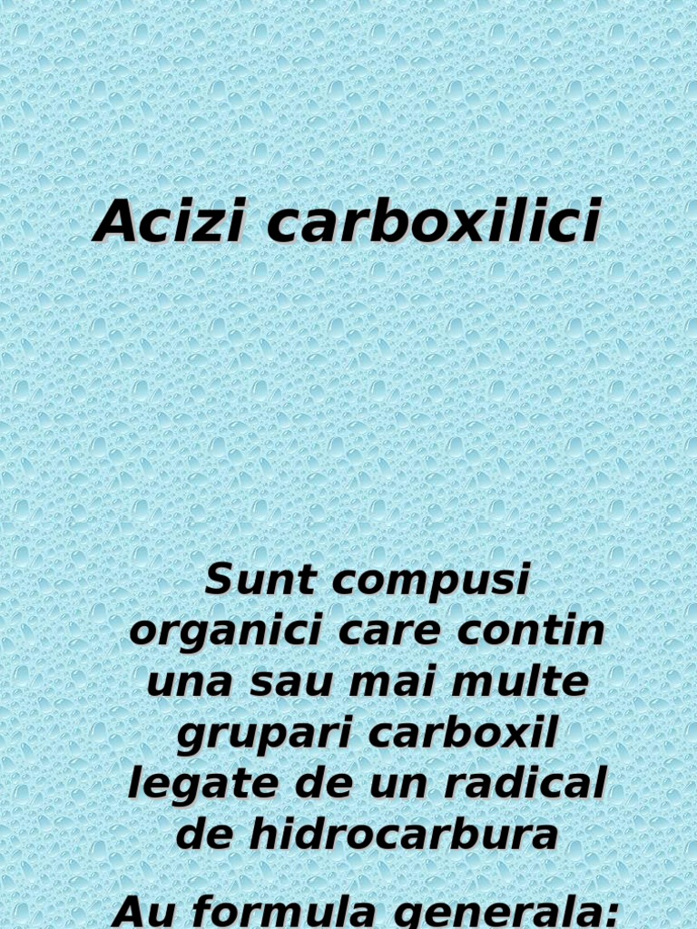 Acizi carboxilici structure and examples | PDF