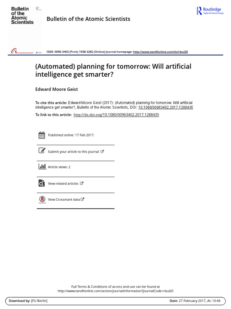 Automated Planning For Tomorrow AI | PDF | Artificial Intelligence ...