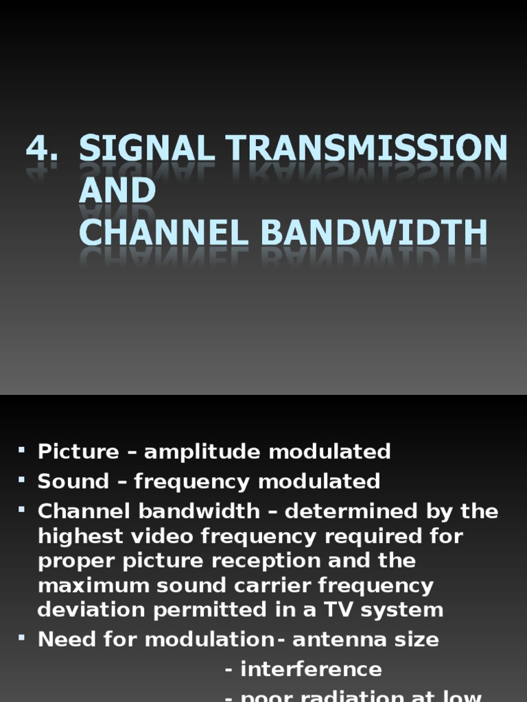 TV Signal Modulation and Bandwidth Analysis | PDF | Frequency ...