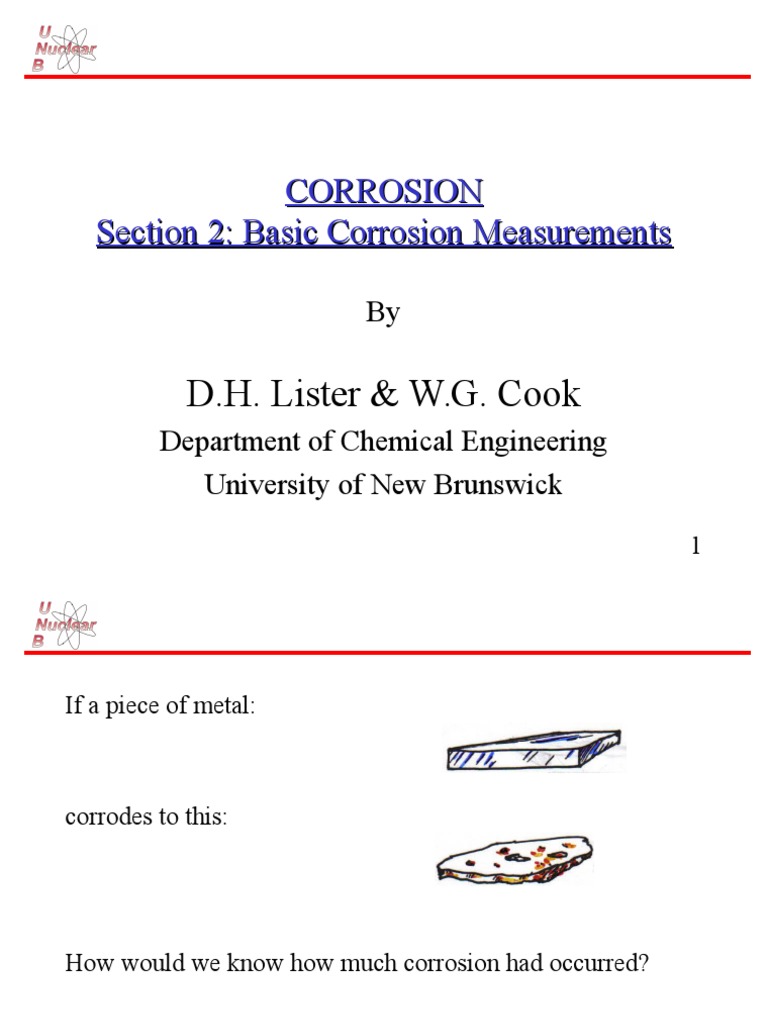 UN1001 BasicCorroisonMeasurements | PDF | Corrosion | Chemical Substances
