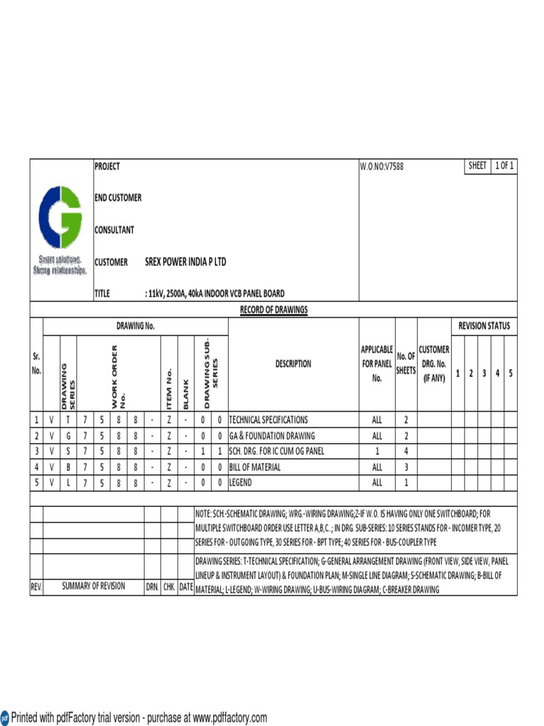 11kV VCB Penal | PDF | Relay | Fuse (Electrical)
