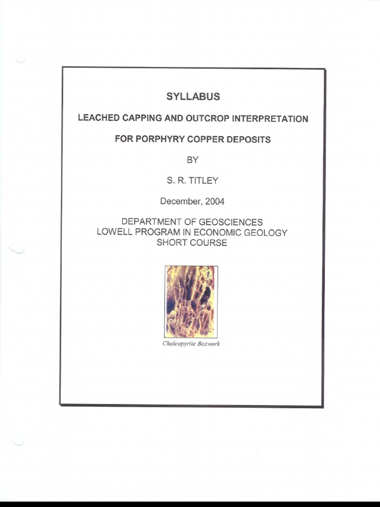 Leached Capping N Outcrop Iterp For PC Dep | PDF